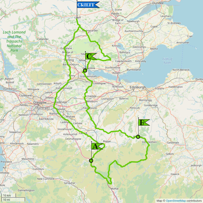 Crieff Cloverleaf - Scotland's free motorbike touring routes